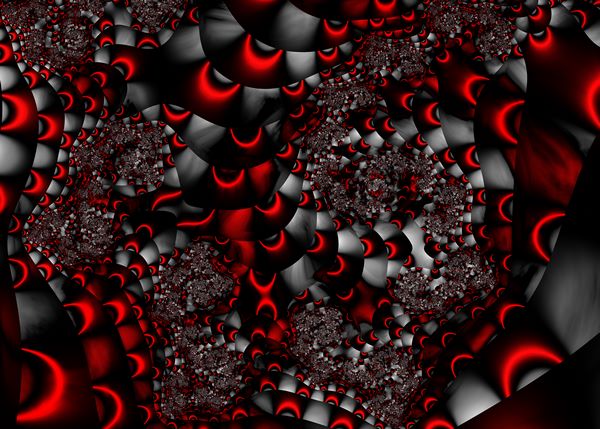 Fraktali crno sivo crveno – Posteraj - štampa i uramljivanje