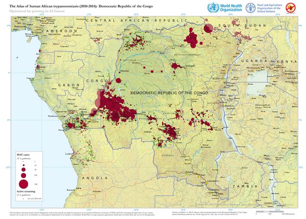 Mape Demokratska Republika Kongo reljef – Posteraj - štampa i uramljivanje