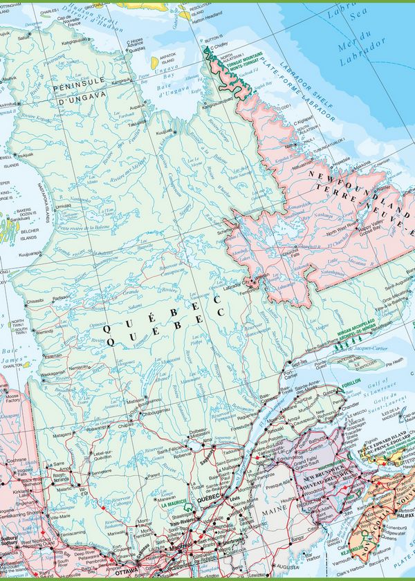 Mape Kvebek detaljna – Posteraj - štampa i uramljivanje