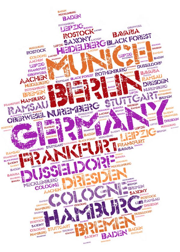 Nemacka karte – Posteraj - štampa i uramljivanje